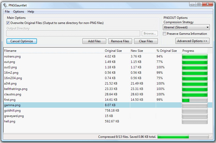 Download PNGGauntlet Free Image Size Reduction Software