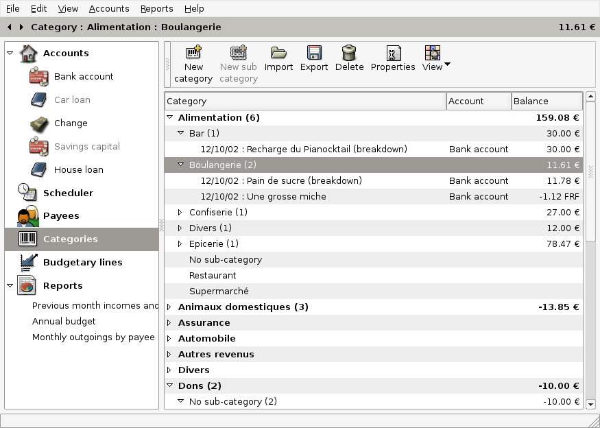 Download Grisbi Free Personal Finance Software