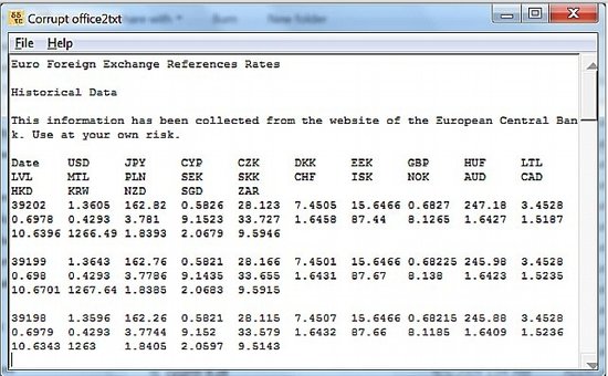 Recover Text From Corrupt Word PPT Open Office Docs Coffice2TXT