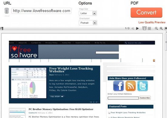 Convert Web Page To PDF IWeb2PDF