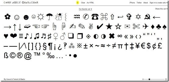 Copy Paste Symbols E START 
