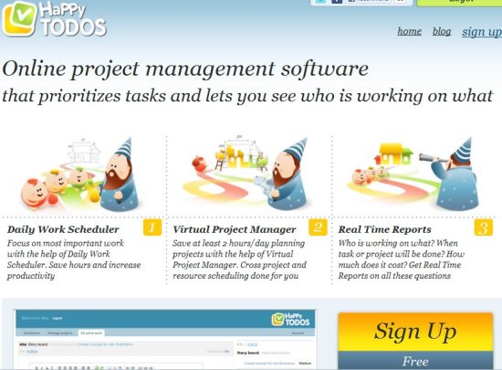 Free Online Project Management Application HappyToDos
