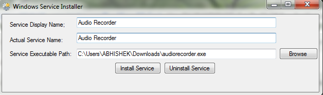 Free System Utility: Windows Service Installer/ Uninstaller