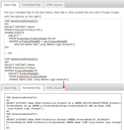 Free Online Tool To Format T-SQL: Poor SQL
