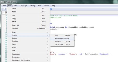 Free Text And Source Code Editor For Windows: Ynote Classic