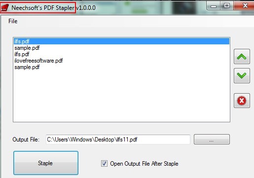 Merge PDF Files To Create A Single PDF Using Portable PDF Stapler