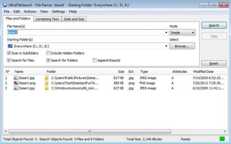 Fast Portable File Search Software For Windows: Ultra File Search