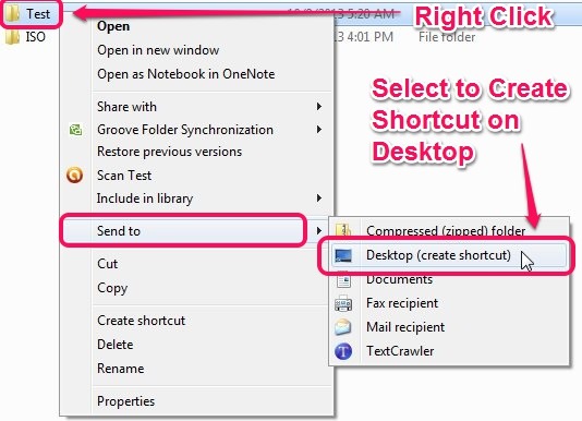 3 Different Ways To Create Shortcut For Folders In Windows 7