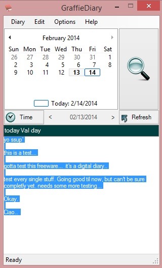 GraffieDiary Digital Diary With Password Protection Days Calculator