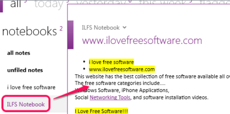 Note Taking Software To Create Notebooks, Store Notes
