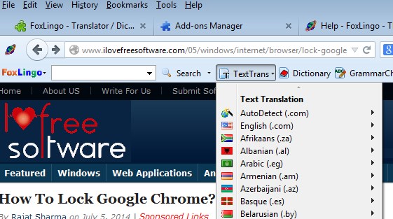 5 Language Translator Addons For Firefox
