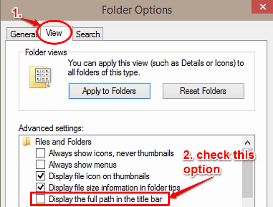 How To Show Full Folder Path In Title Bar In Windows 10