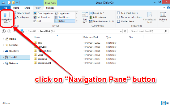 How To Disable Navigation Pane In Windows 10 