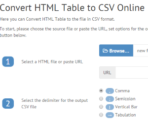 4 Free Websites To Convert HTML Table To CSV