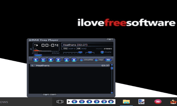 Free Taskbar Audio Player for Windows 10: Max Tray Player