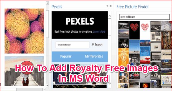 How To Search, Add Royalty Free Images In MS Word