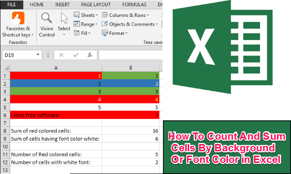 How To Count And Sum Cells By Background Or Font Color In Excel how-to-count-and-sum-cells-by-background-or-font-color-in-excel
