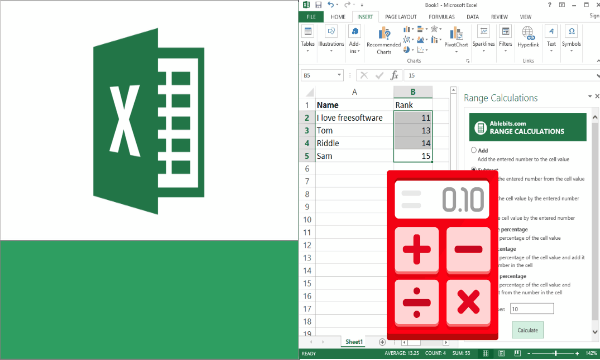 How To Do Arithmetic Operations On A Range In Excel