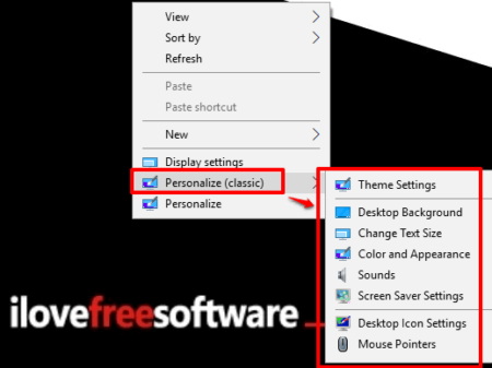 How To Add Classic Personalization Menu In Windows 10 Context Menu