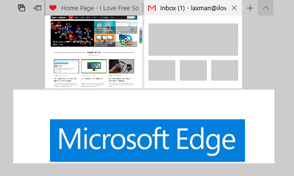 Show or Hide Thumbnail Preview of All Tabs Together In Microsoft Edge