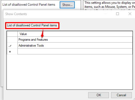 How To Hide Specific Control Panel Items In Windows 10