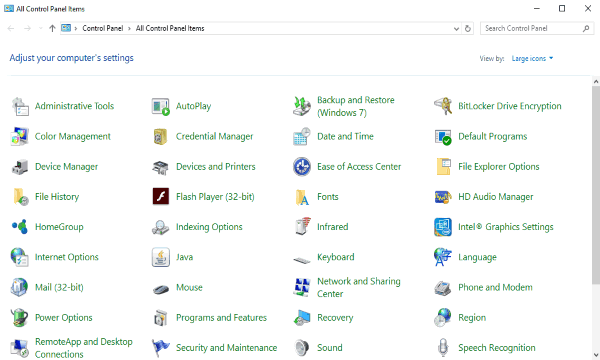 How To Hide Specific Control Panel Items In Windows 10