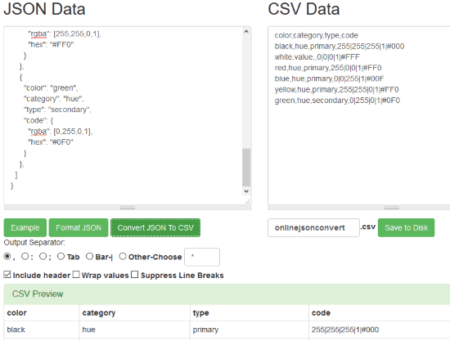 5 Free JSON To CSV Online Converters