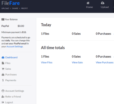 Earn Money By Uploading Files: FileFare