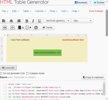 10 Free HTML Table Generator Websites