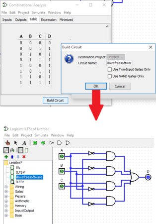 Free Truth Table to Logic Circuit Converter Software for Windows