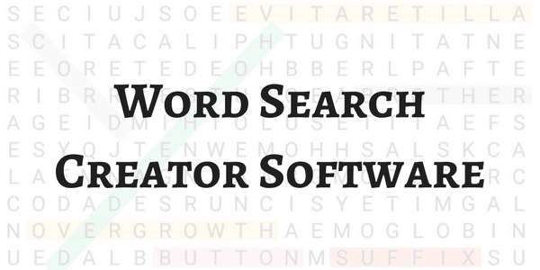 Word Search Puzzle creator Software for Windows