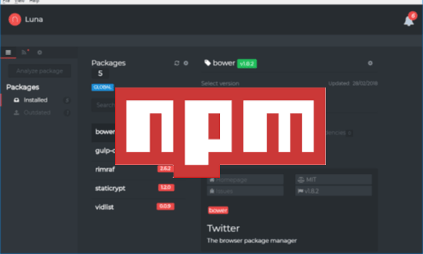 NPM Manager for Windows to Install, Uninstall, Update NPM Packages