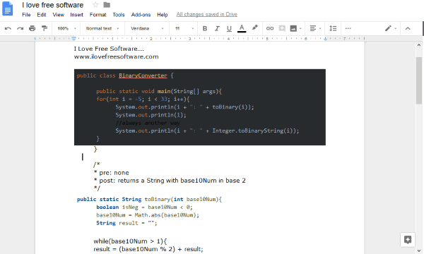 How To Add Syntax Highlighting To Code In Google Docs