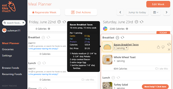 4 Free Online Diet Planner Websites To Create A Custom Diet Plan 4 Free Online Diet Planner Websites To Create A Custom Diet Plan