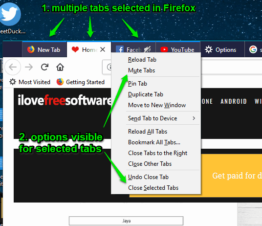 How To Select Multiple Tabs In Firefox 