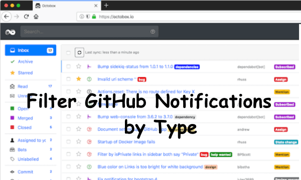 Filter GitHub Notifications by Type with this Online Tool