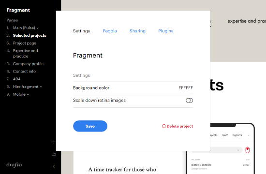 share-web-design-screens-organized-like-website-menu-drafta