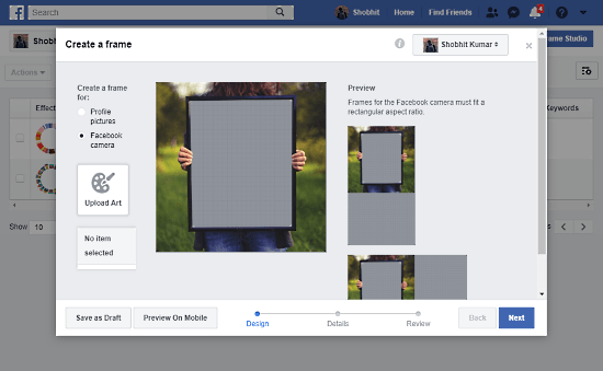 How to Create Custom Facebook Camera Frames?