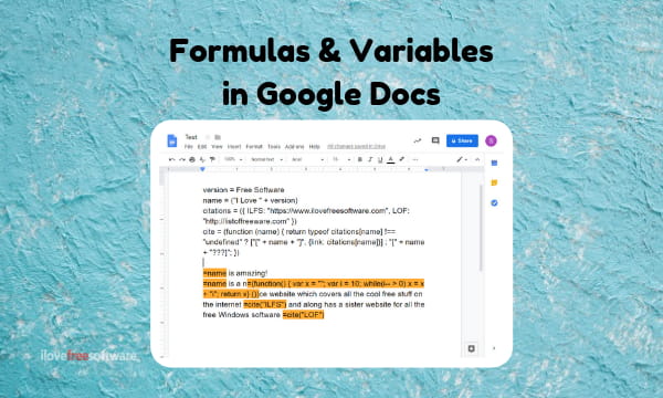 How to Use Formulas, Variables in Google Docs to Replace Content