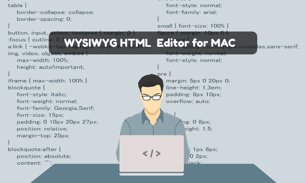 Free WYSIWYG HTML Code Editor for MAC for Coding Ideas