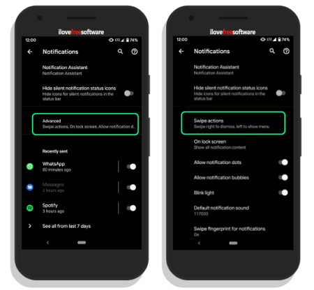 How to Change Notification Swipe Direction in Android Q?