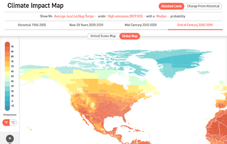 Interactive Climate Change Map to Visualize Climate Impact