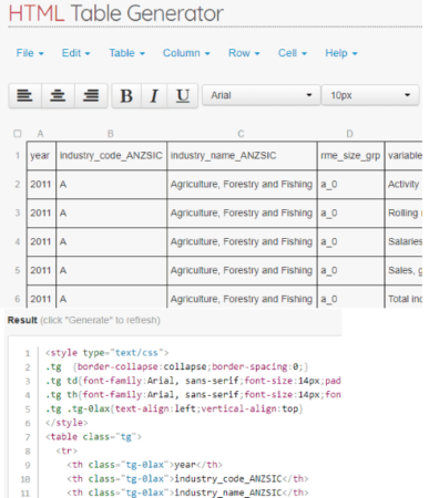 4 Online CSV to HTML Table Generator Free Websites