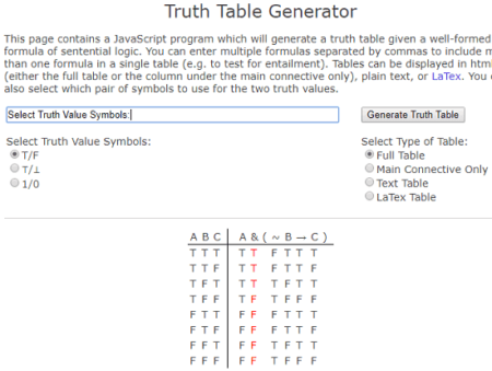 5 Free Online Truth Table Generator for any Boolean Expression