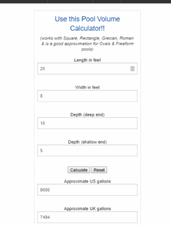 5 Online Pool Volume Calculator Free Websites