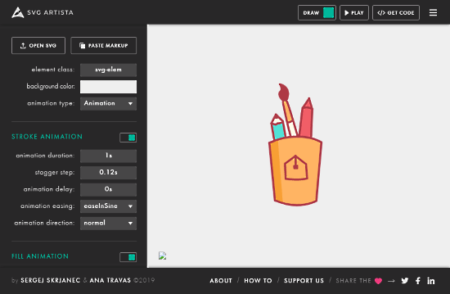 Free Browser-based SVG Animation Tool to Animate SVG with CSS Code