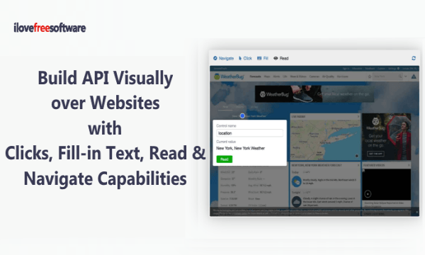 Build API for Any Website Visually with Clicks, Fill-in Text Capabilities