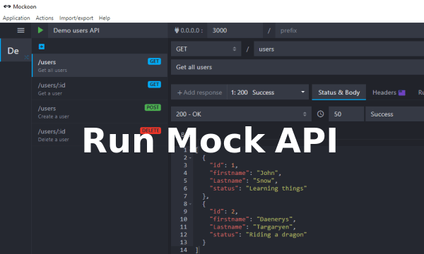 Free Software to Run Mock APIs Locally: Mockoon