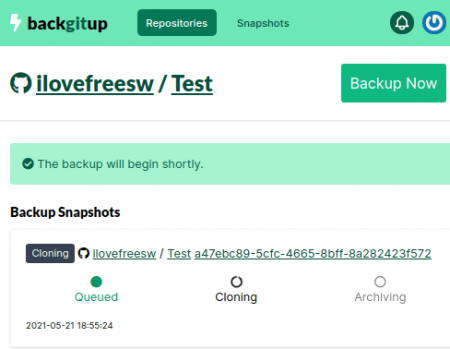 Free disaster recovery tool to backup git repository from GitHub, BitBucket