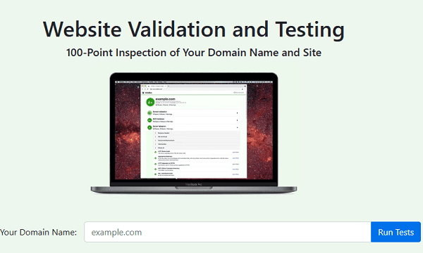 Free Website Validation Tool to Test Domain, Page Speed, Email Delivery